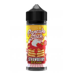 STRAWBERRY & CREAM 100ML E LIQUID PANCAKE STACK | UK Vape Store | E-Cig ...