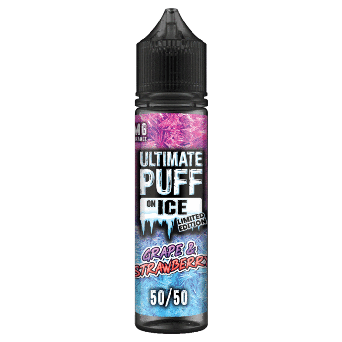 GRAPE & STRAWBERRY ON-ICE 50ML E-LIQUID 50/50 ULTIMATE PUFF | UK Vape ...