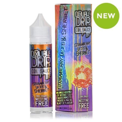 Strawberry Laces Sherbet E Liquid 50ml By Double Drip Uk Vape Store