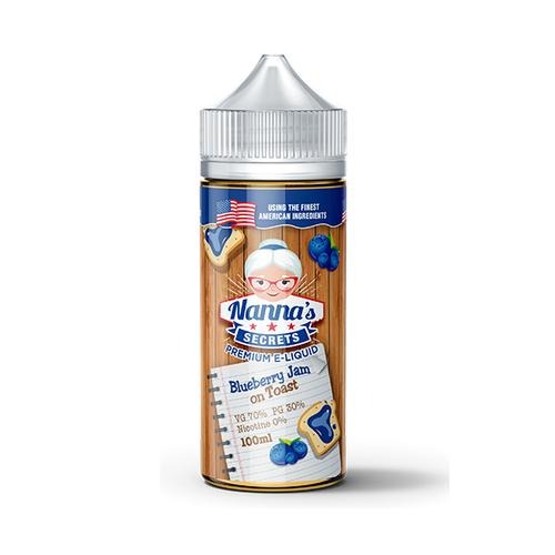 Buy BLUEBERRY JAM ON TOAST 100ML E LIQUID NANNAS SECRETS EXP - E-Cig Clouds