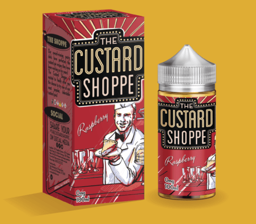 RASPBERRY 100ML E-LIQUID THE CUSTARD SHOPPE | UK Vape Store | E-Cig Clouds