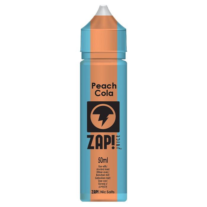 PEACH COLA 50ML E LIQUID ZAP JUICE | UK Vape Store | E-Cig Clouds