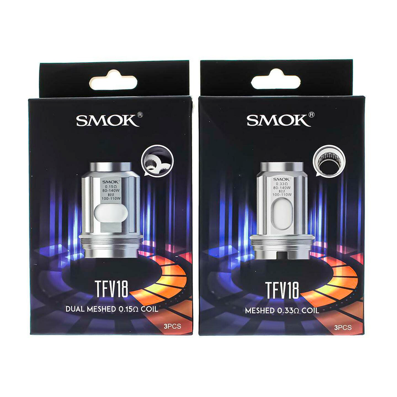 SMOK TFV18 REPLACEMENT COILS (3 PACK) | UK Vape Store | E-Cig Clouds