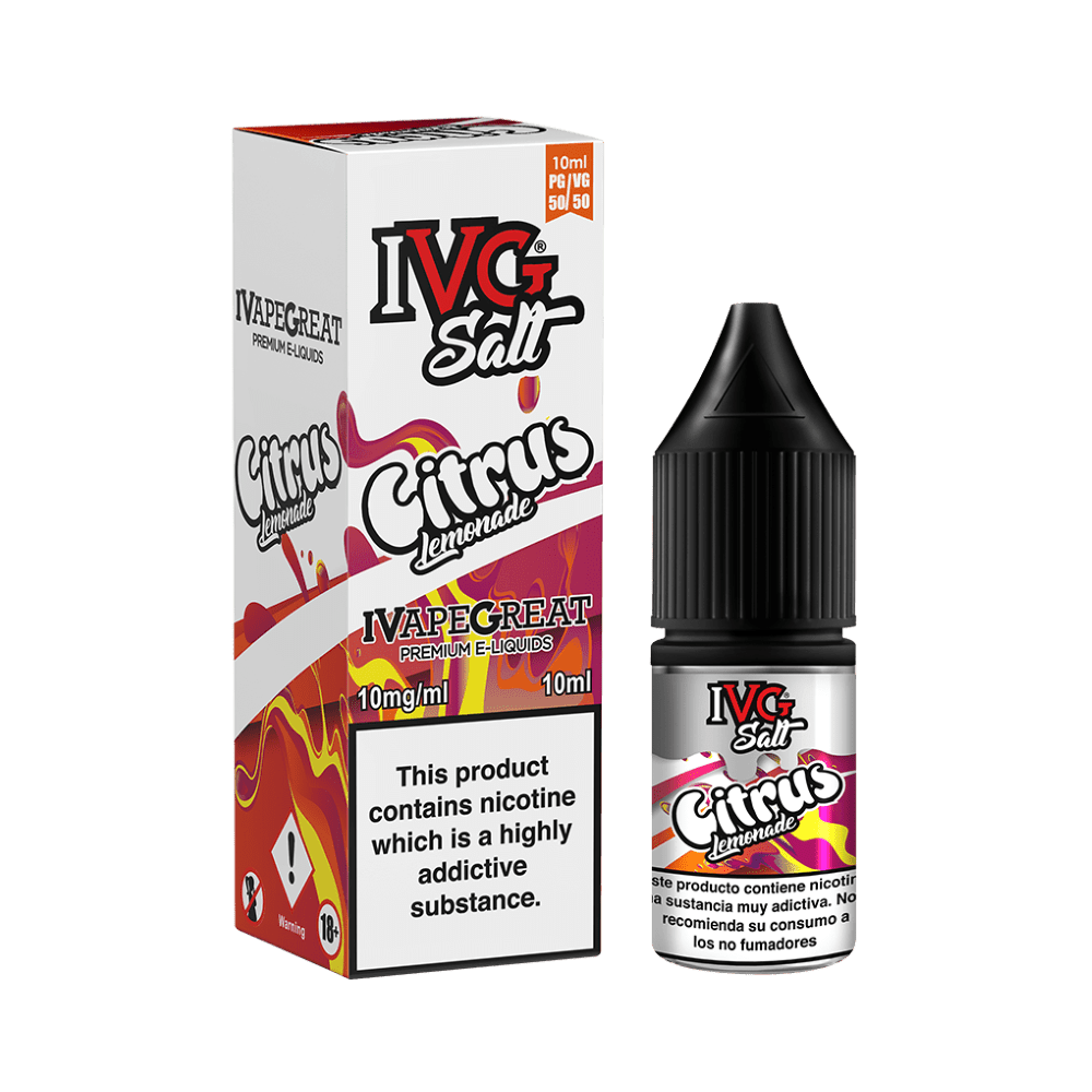 CITRUS LEMONADE NIC SALT 10ML IVG | UK Vape Store | E-Cig Clouds