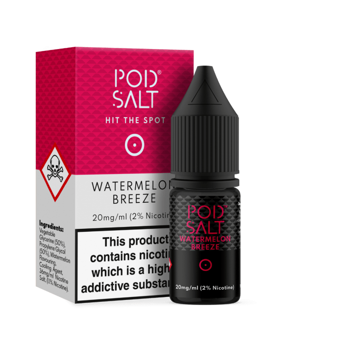 Buy WATERMELON BREEZE 10ML NIC SALT POD SALT Online Shopping - E-Cig Clouds