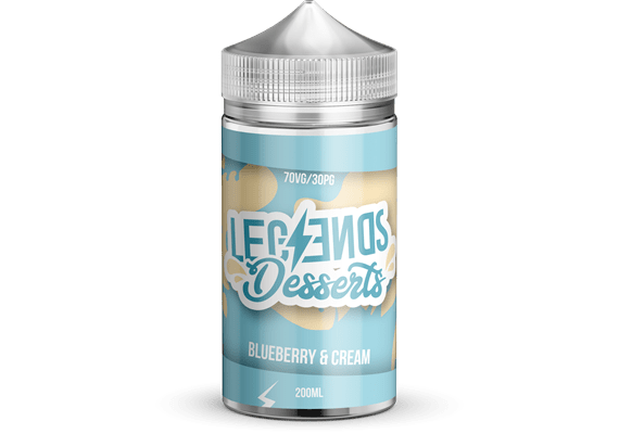 BLUEBERRY & CREAM (DESSERTS) 200ML E LIQUID BY LEGENDS | UK Vape Store ...