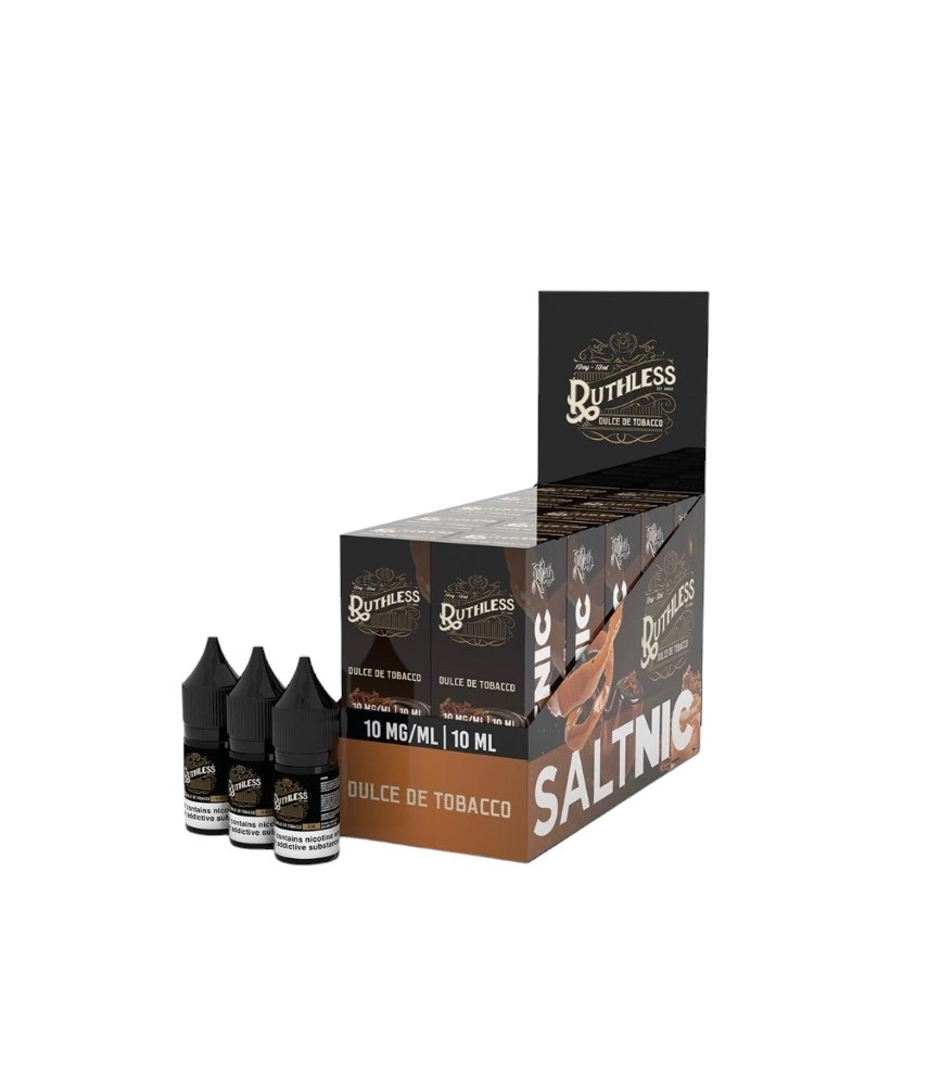 DULCE DE TOBACCO NIC SALT 10ML RUTHLESS | UK Vape Store | E-Cig Clouds