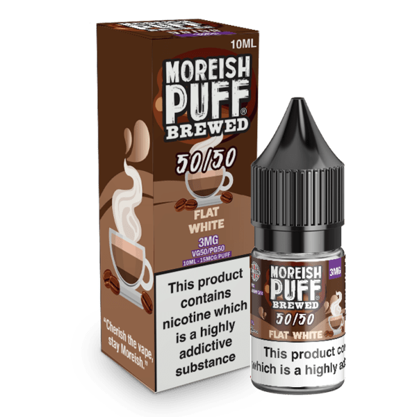 FLAT WHITE (BREWED) 10ML E LIQUID MOREISH PUFF | UK Vape Store | E-Cig ...