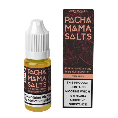 PEACH PUNCH NIC SALT 10ML PACHA MAMA SALTS | UK Vape Store | E-Cig Clouds