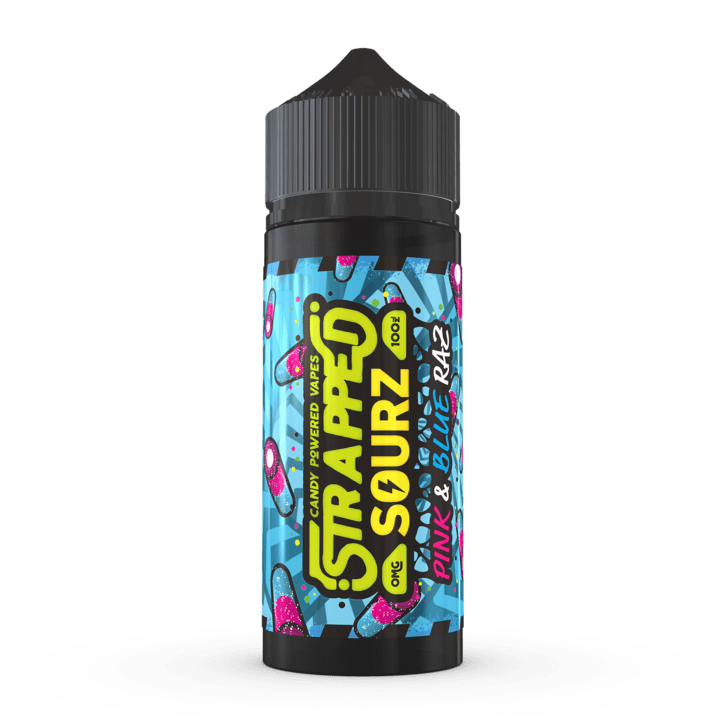 PINK & BLUE RAZ SOURZ 100ML E LIQUID BY STRAPPED | UK Vape Store | E ...