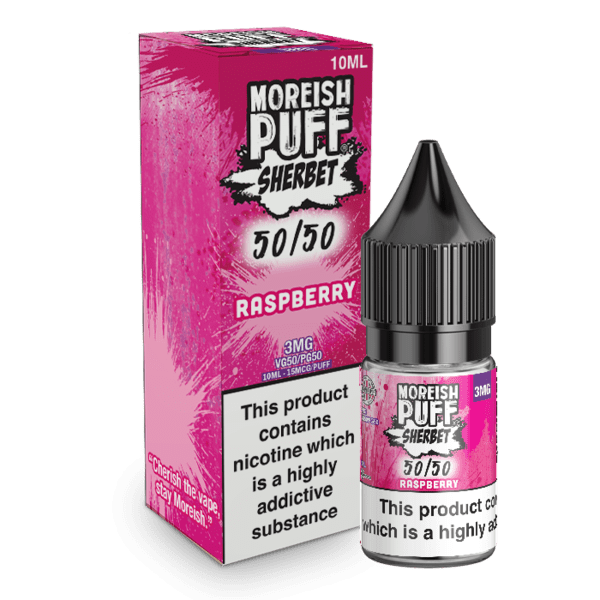 RASPBERRY (SHERBET) 10ML E LIQUID MOREISH PUFF | UK Vape Store | E-Cig ...