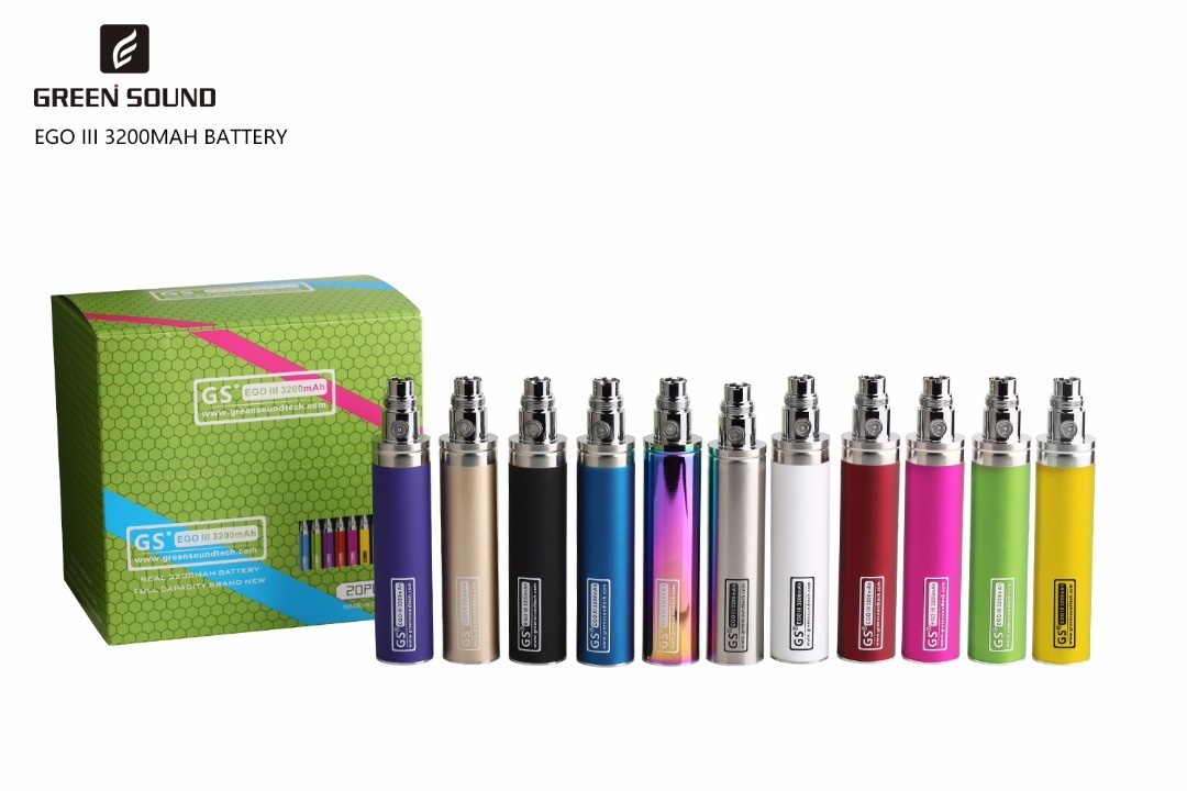 GS GREEN SOUND GS EGO III 3200MAH RECHARGEABLE BATTERY | UK Vape Store ...