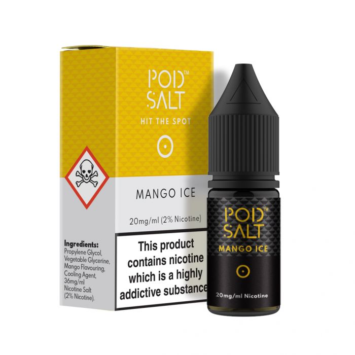 MANGO ICE 10ML NIC SALT POD SALT | UK Vape Store | E-Cig Clouds