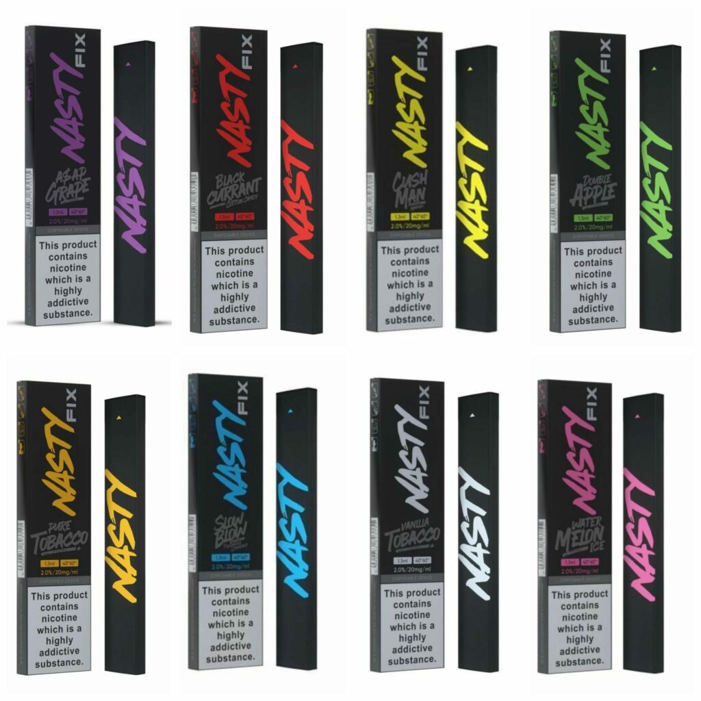 Nasty Fix Disposable Pod Device 300 Puff 20mg Exp Uk Vape Store E
