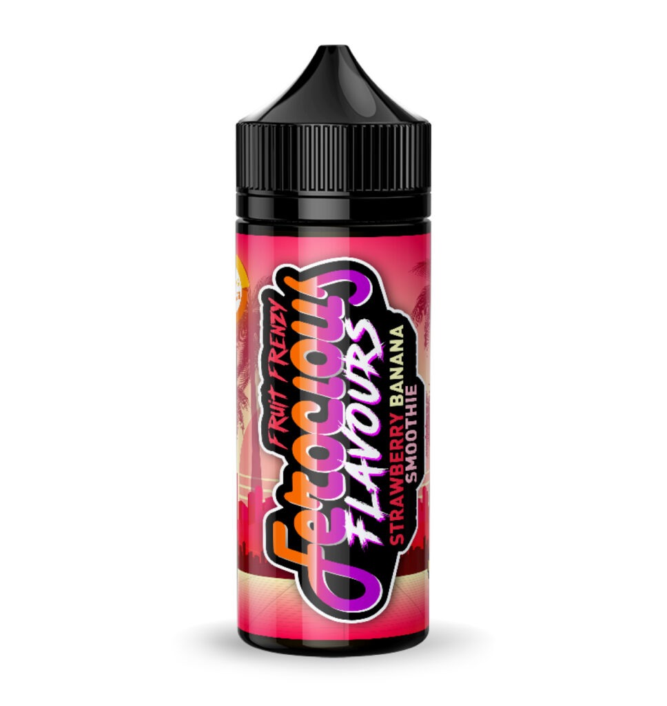 STRAWBERRY BANANA SMOOTHIE FRUIT FRENZY 100ML E LIQUID FEROCIOUS ...