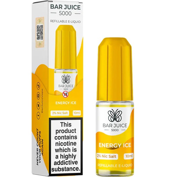 ENERGY ICE 10ML NIC SALT BAR JUICE 5000 | UK Vape Store | E-Cig Clouds