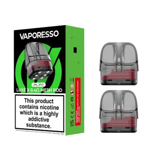 VAPORESSO LUXE X MESH REPLACEMENT PODS (2 PACK) | UK Vape Store | E-Cig ...