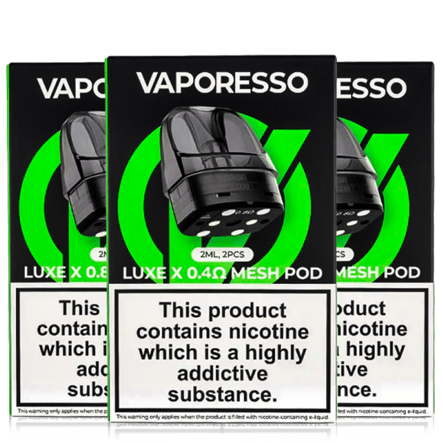 VAPORESSO LUXE X MESH REPLACEMENT PODS (2 PACK) | UK Vape Store | E-Cig ...