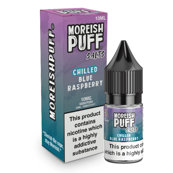 BLUE RASPBERRY (CHILLED) 10ML NIC SALT MOREISH PUFF | UK Vape Store | E ...