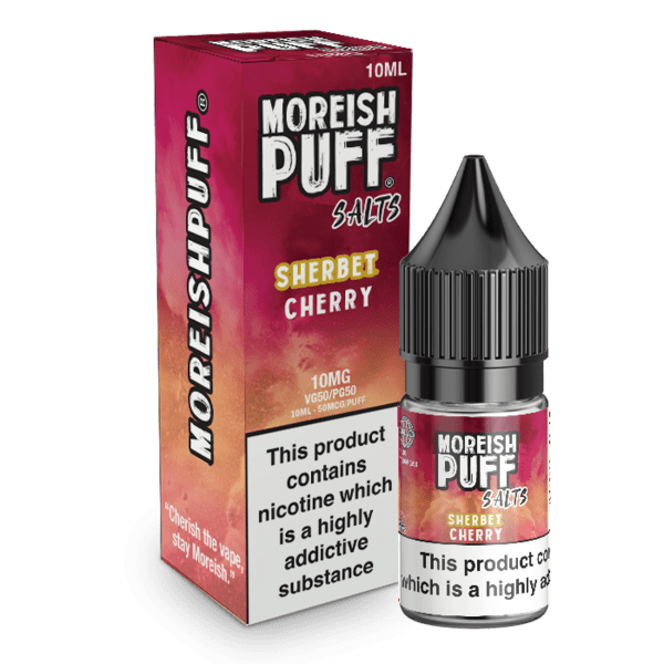 CHERRY (SHERBET) 10ML NIC SALT MOREISH PUFF | UK Vape Store | E-Cig Clouds