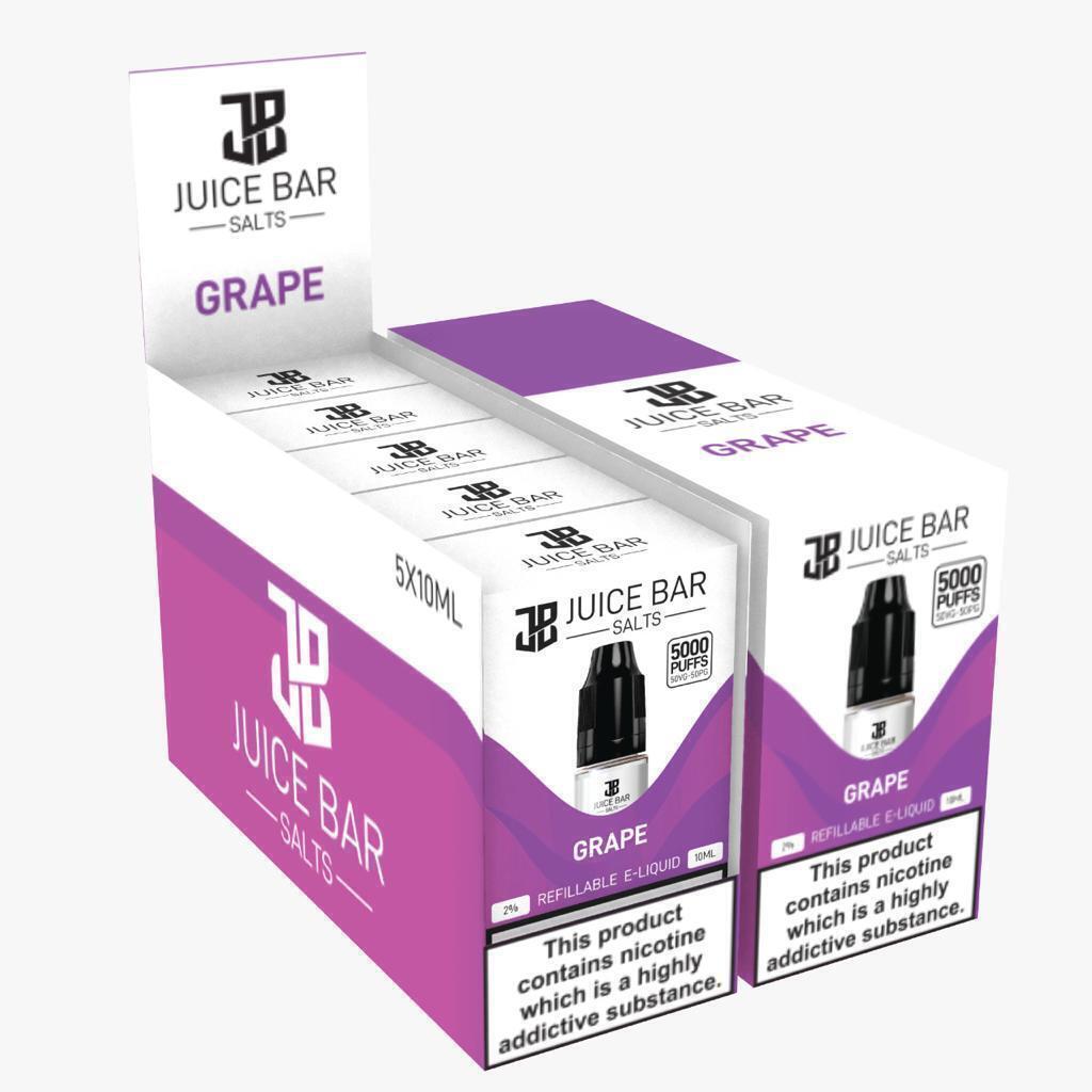 Buy GRAPE 10ML NIC SALT JUICE BAR PACK OF 5 Online Shopping - E-Cig Clouds