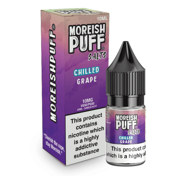 GRAPE (CHILLED) 10ML NIC SALT MOREISH PUFF | UK Vape Store | E-Cig Clouds