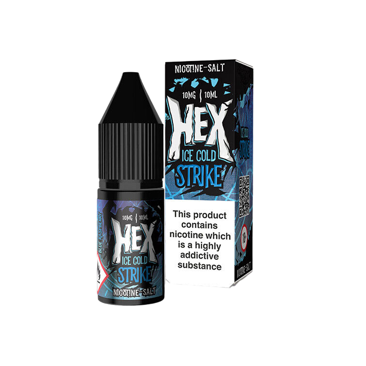 ICE COLD STRIKE 10ML NIC SALT HEX | UK Vape Store | E-Cig Clouds