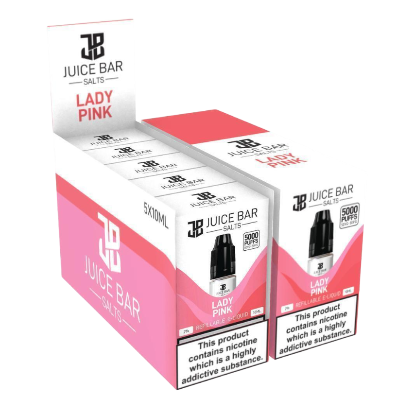 LADY PINK 10ML NIC SALT JUICE BAR PACK OF 5 | UK Vape Store | E-Cig Clouds