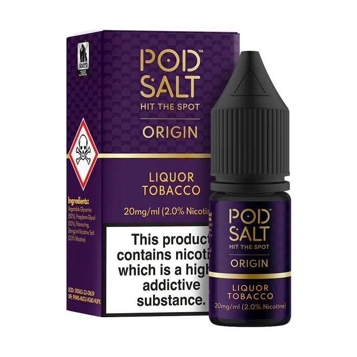 ORIGIN LIQUOR TOBACCO 10ML NIC SALT POD SALT | UK Vape Store | E-Cig Clouds
