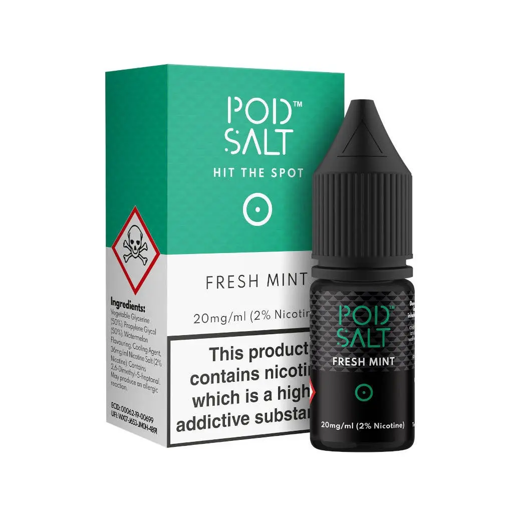 FRESH MINT 10ML NIC SALT POD SALT | UK Vape Store | E-Cig Clouds