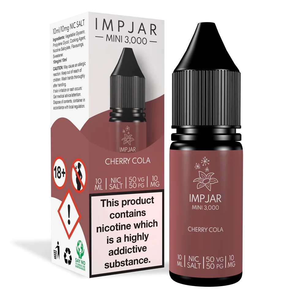 CHERRY COLA 10ML NIC SALT IMP JAR | UK Vape Store | E-Cig Clouds