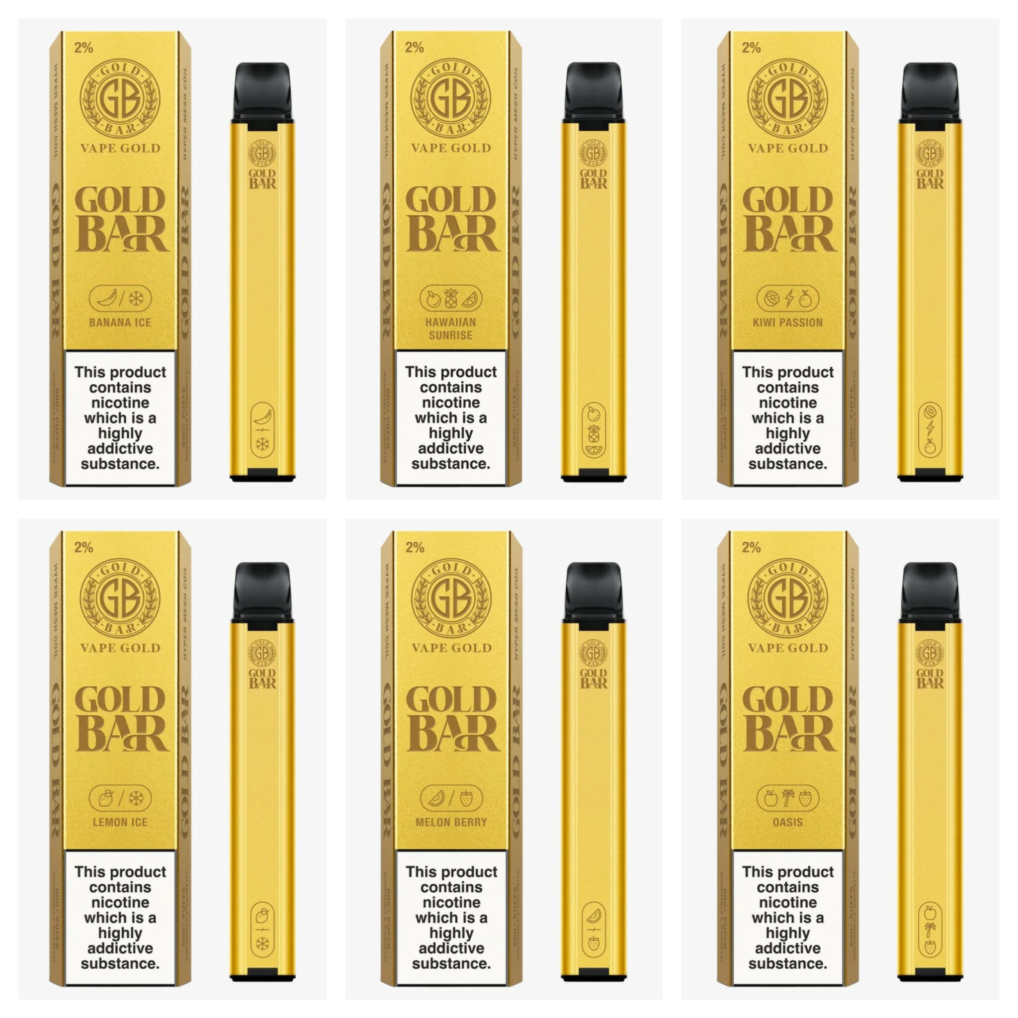 Gold Bar 600 Disposable Pod Device 20mg Uk Vape Store E Cig Clouds