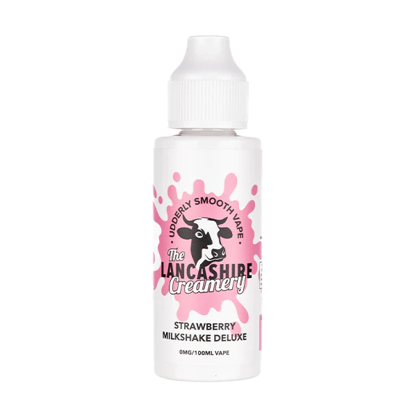 Strawberry Milkshake Deluxe 100ml E Liquid The Lancashire Creamery Uk