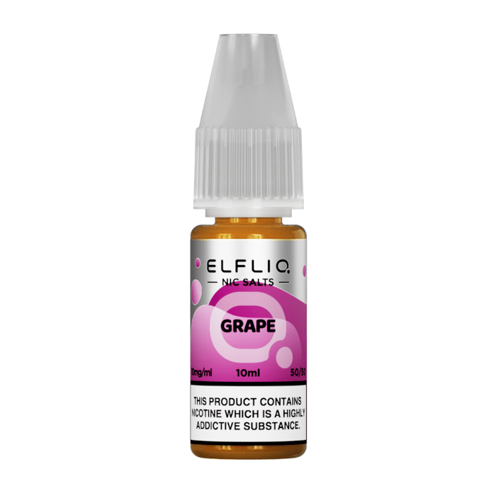 GRAPE 10ML NIC SALT ELFLIQ BY ELFBAR | UK Vape Store | E-Cig Clouds