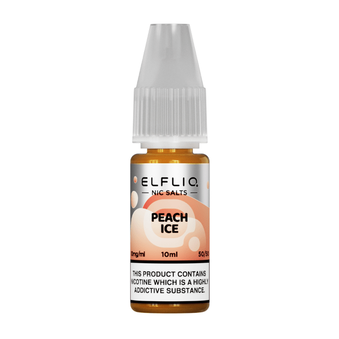PEACH ICE 10ML NIC SALT ELFLIQ BY ELFBAR | UK Vape Store | E-Cig Clouds