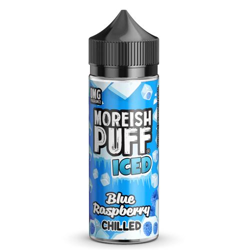 BLUE RASPBERRY CHILLED (ICED) 100ML E LIQUID BY MOREISH PUFF | UK Vape ...