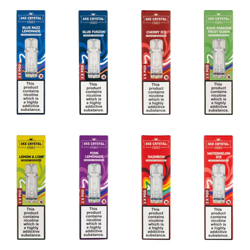 SKE CRYSTAL PLUS PRE-FILLED PODS 20MG (2 PACK) | UK Vape Store | E-Cig Clouds