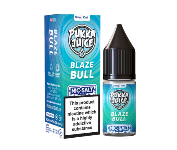 BLAZE BULL NIC SALT 10ML PUKKA JUICE | UK Vape Store | E-Cig Clouds