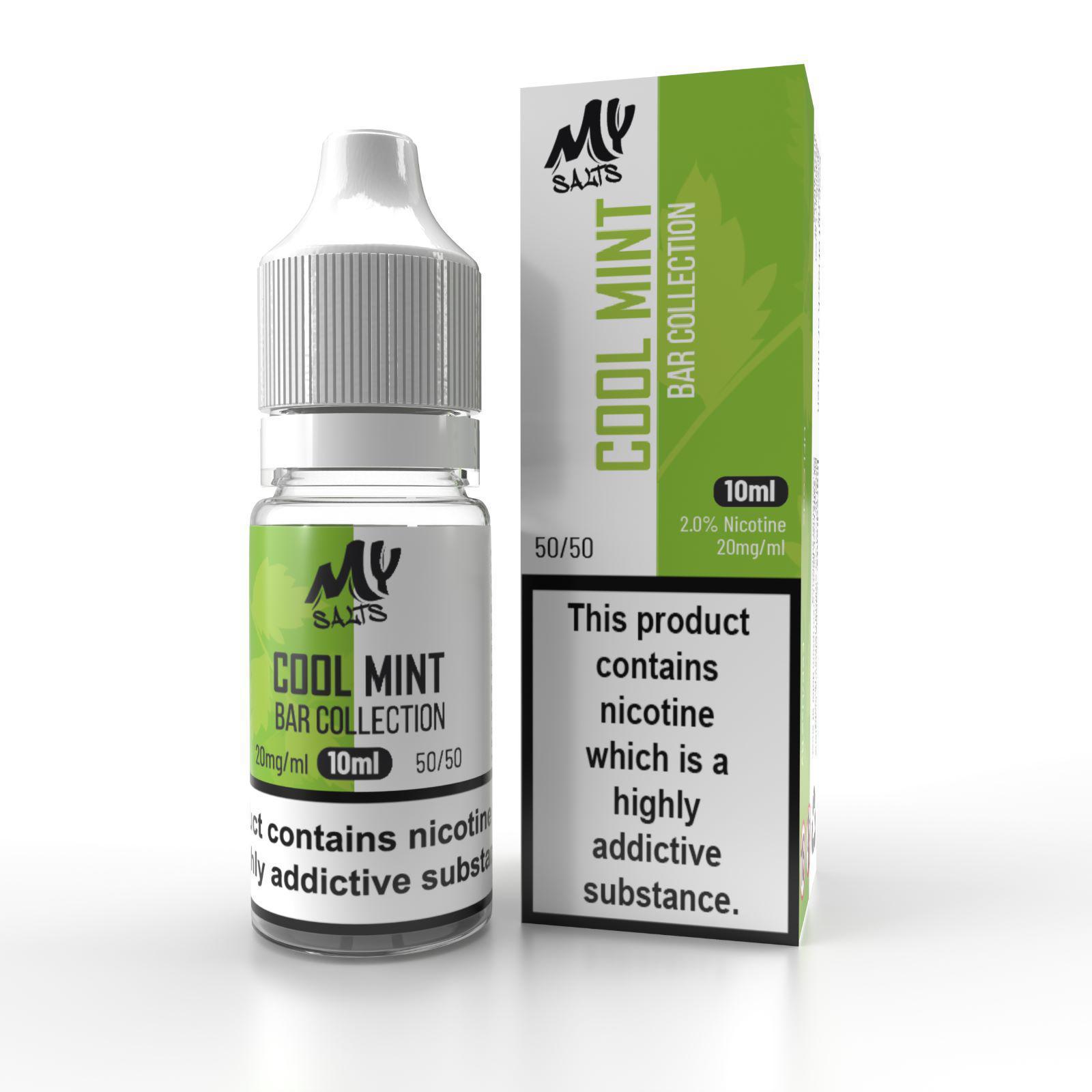COOL MINT (BAR COLLECTION) 10ML NIC SALT MY SALTS PACK OF 10 | UK Vape ...