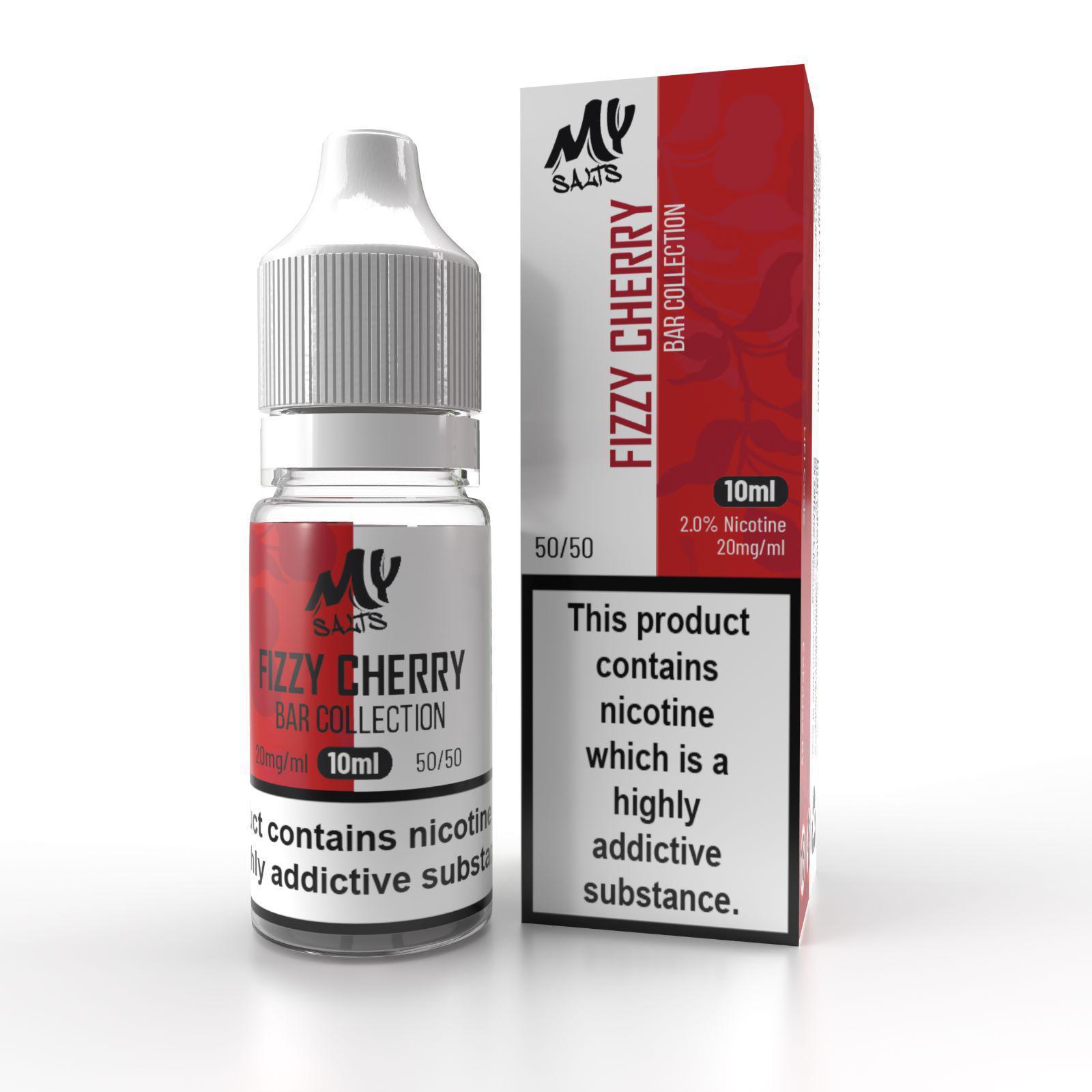 FIZZY CHERRY (BAR COLLECTION) 10ML NIC SALT MY SALTS PACK OF 10 | UK ...