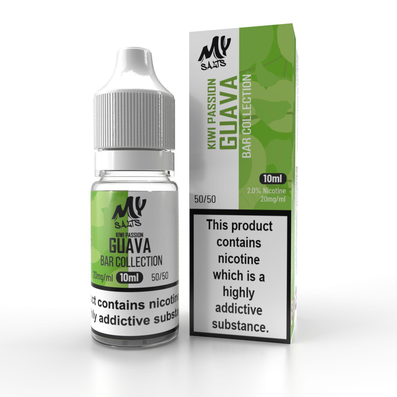 Buy KIWI PASSION GUAVA (BAR COLLECTION) 10ML NIC SALT MY SALTS PACK OF ...