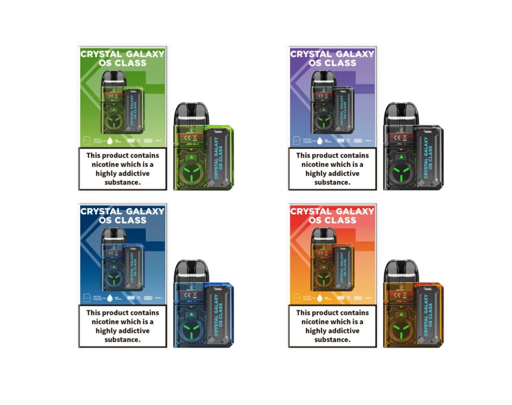 CRYSTAL GALAXY OS CLASS POD VAPE KIT 750MAH | UK Vape Store | E-Cig Clouds