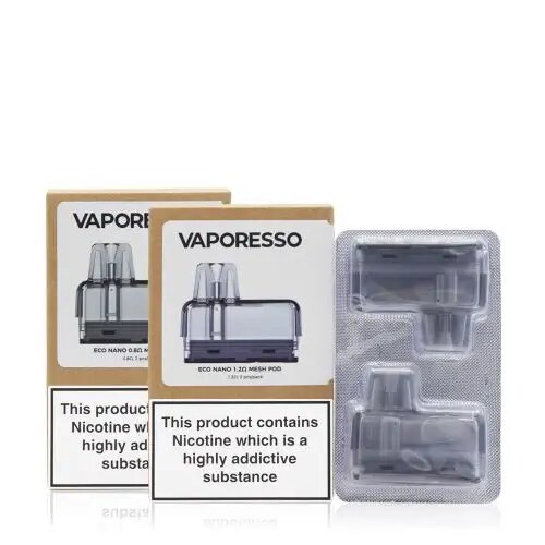VAPORESSO ECO NANO REPLACEMENT PODS (2 PACK) | UK Vape Store | E-Cig Clouds