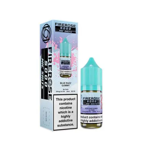 BLUE RAZZ GUMMY 10ML NIC SALT ELUX FIREROSE 5000 | UK Vape Store | E ...