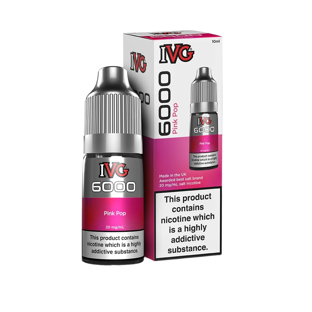 PINK POP 10ML NIC SALT IVG 6000 | UK Vape Store | E-Cig Clouds