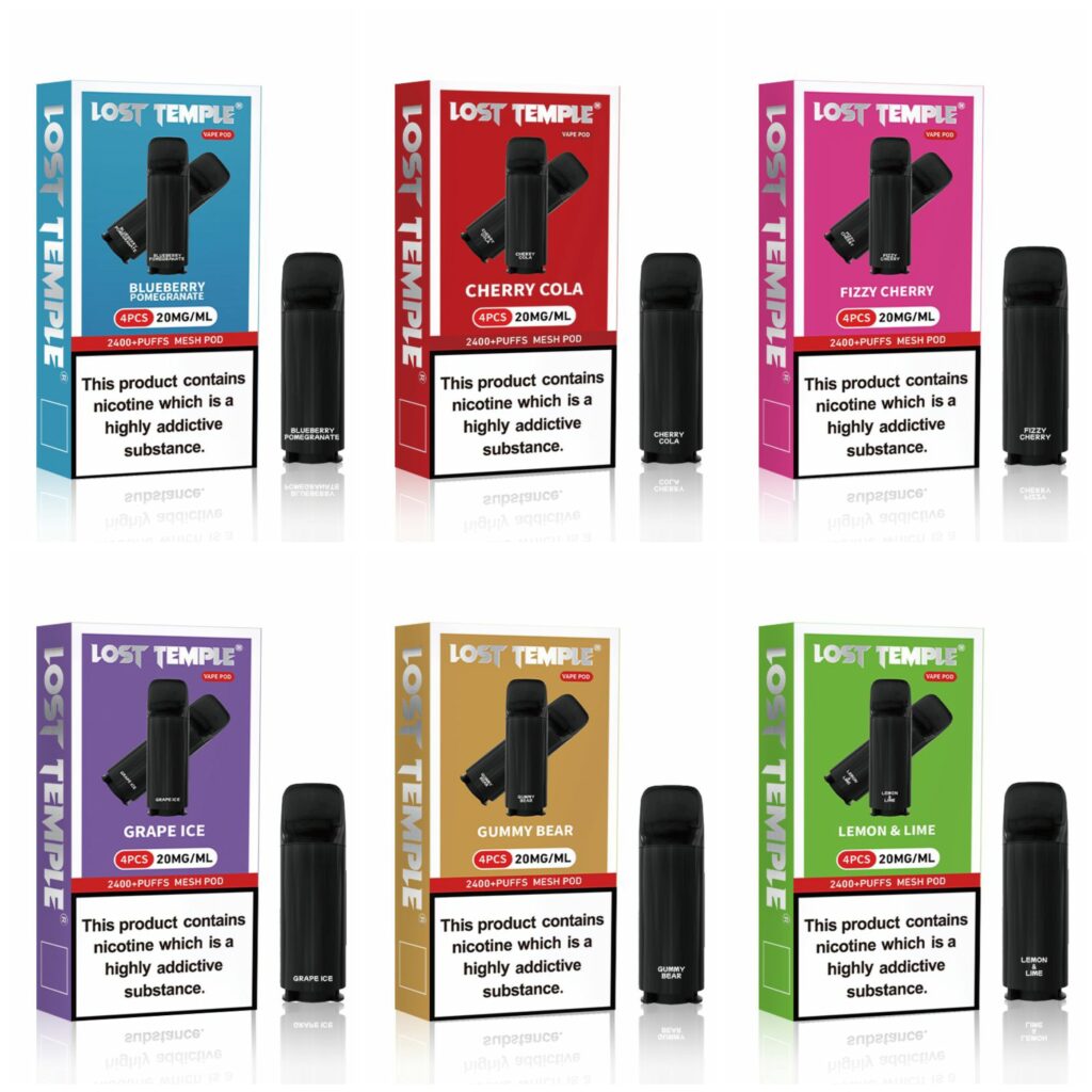 LOST TEMPLE 600 PREFILLED PODS 20MG (4 PACK) | UK Vape Store | E-Cig Clouds
