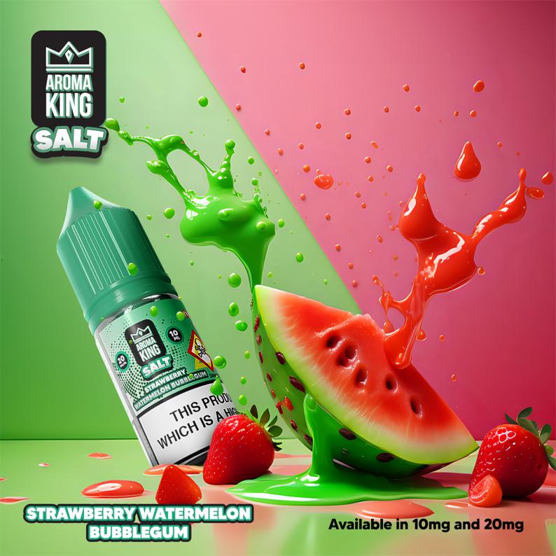 STRAWBERRY WATERMELON BUBBLEGUM 10ML NIC SALT AROMA KING | UK Vape ...