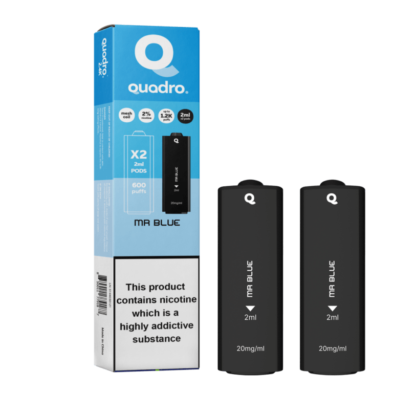 QUADRO 600 PREFILLED PODS 20MG (2 PACK) | UK Vape Store | E-Cig Clouds