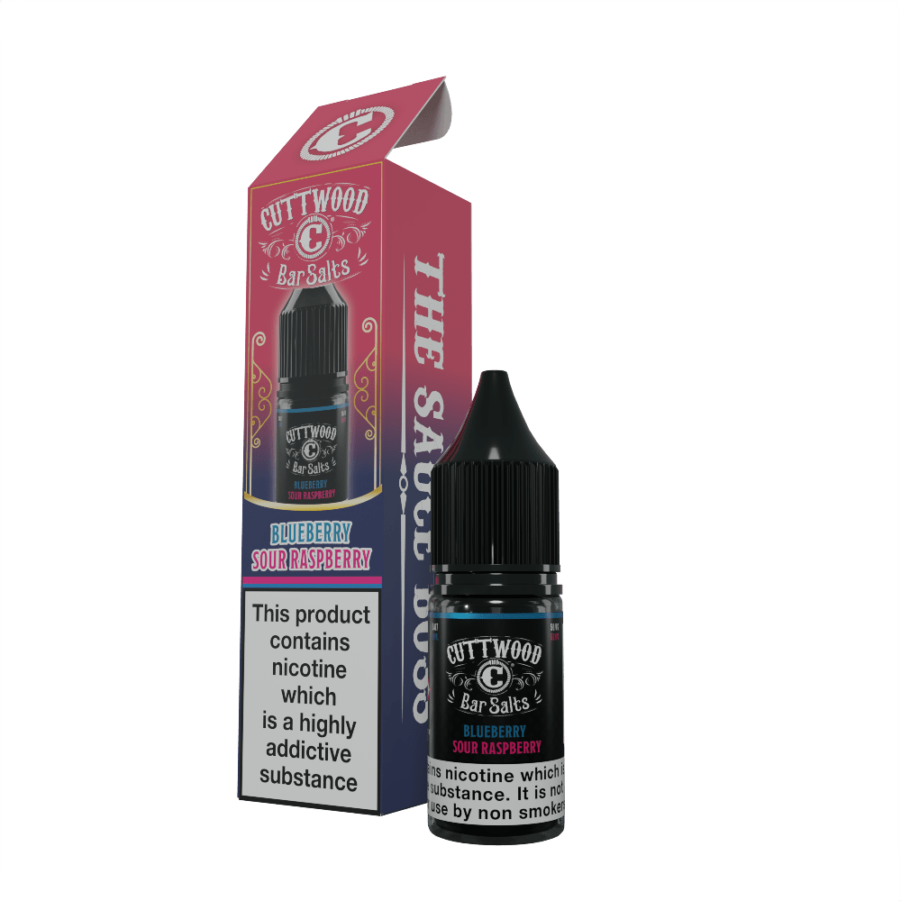 BLUEBERRY SOUR RASPBERRY BAR SALTS 10ML NIC SALT CUTTWOOD | UK Vape ...