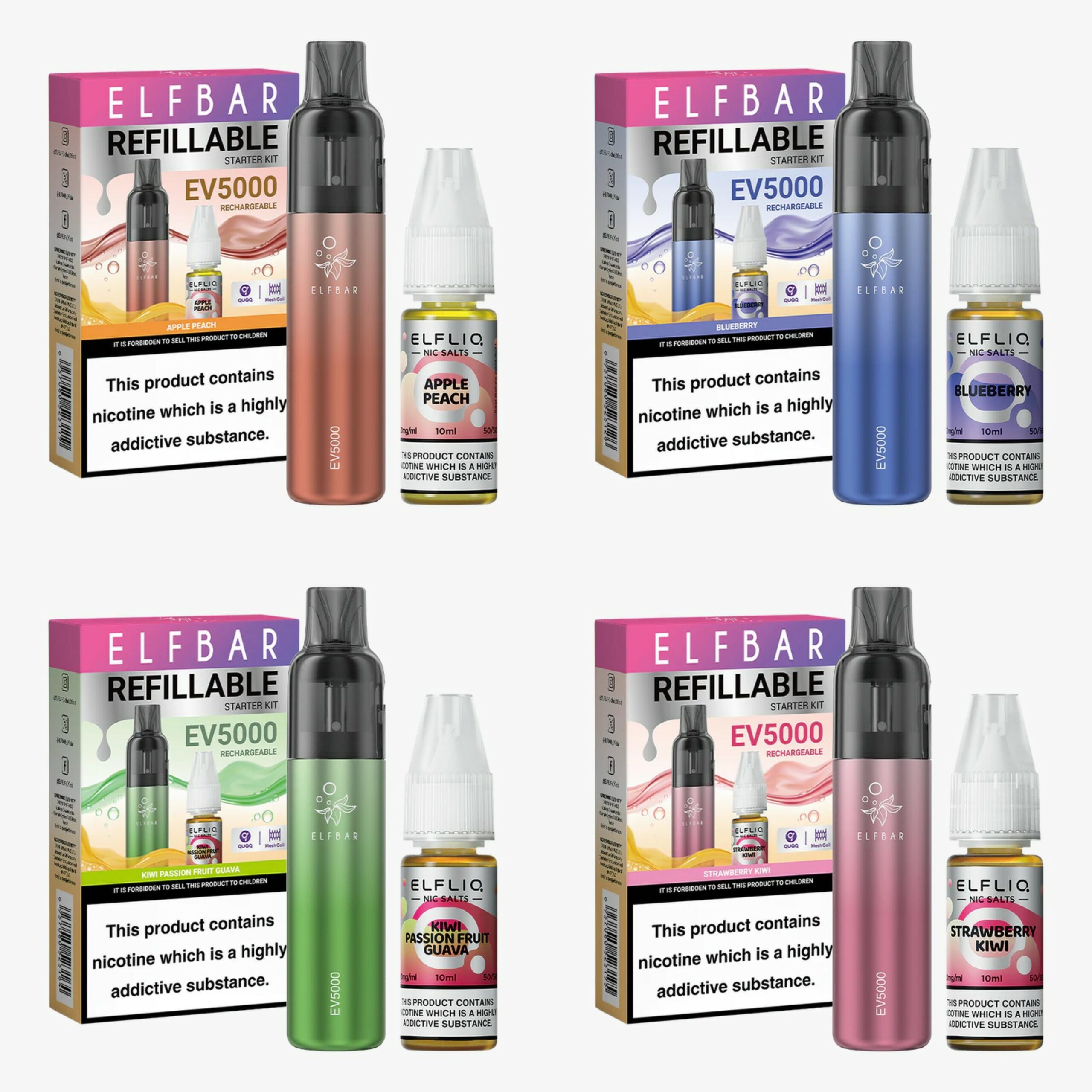 ELF BAR EV5000 STARTER KIT AND ELFLIQ SALT COMBO PACK | UK Vape Store ...